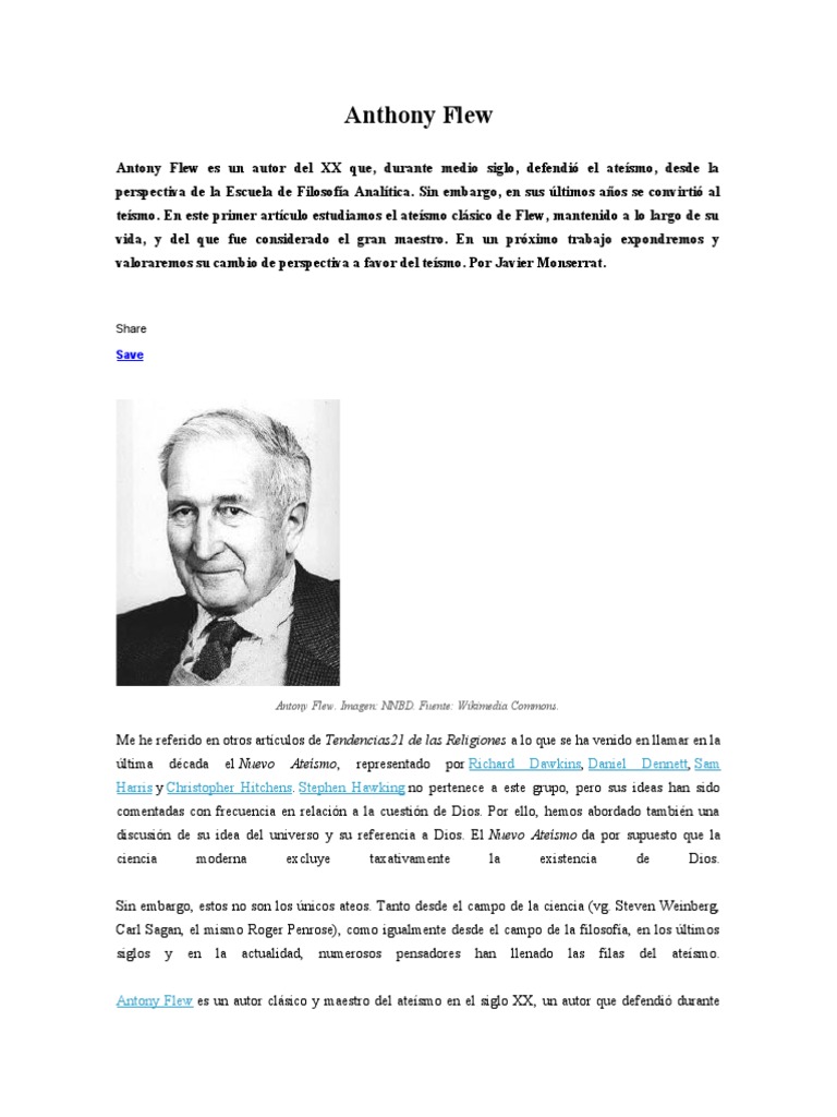 Anthony Flew | PDF | Ateísmo | Empirismo