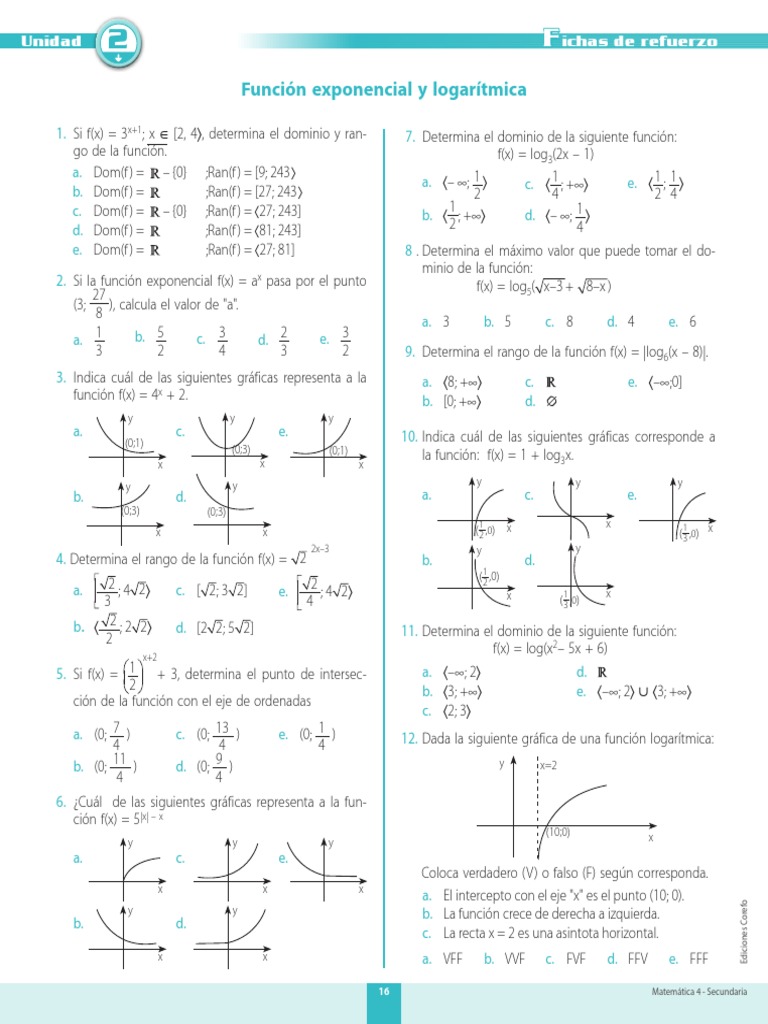 Funciones Exponenciales y Logarítmicas | PDF | Enseñanza de matemática ...