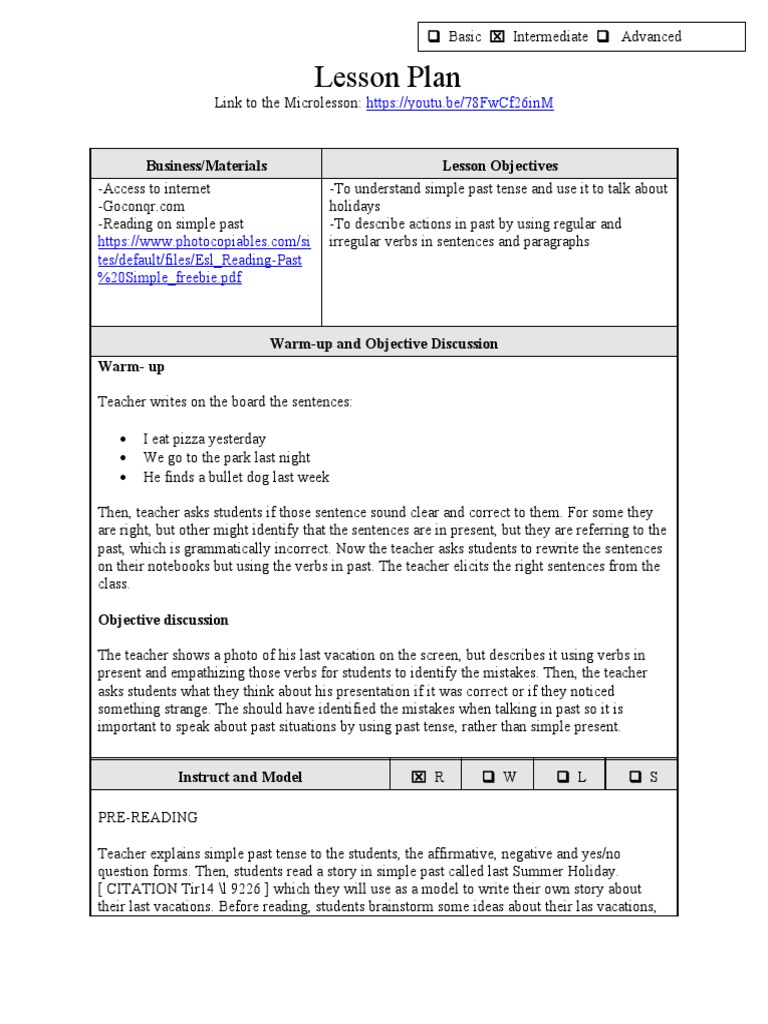Technology-Enriched Reading Writing Lesson Plan | PDF | Reading ...