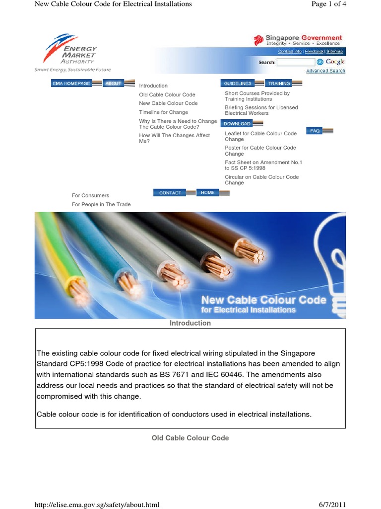 Phase Standard Color Code | PDF | Electrical Wiring | Safety