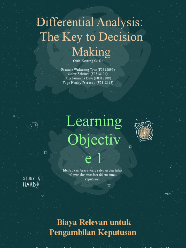 11 Differential Analysis Key To Decision Making | PDF