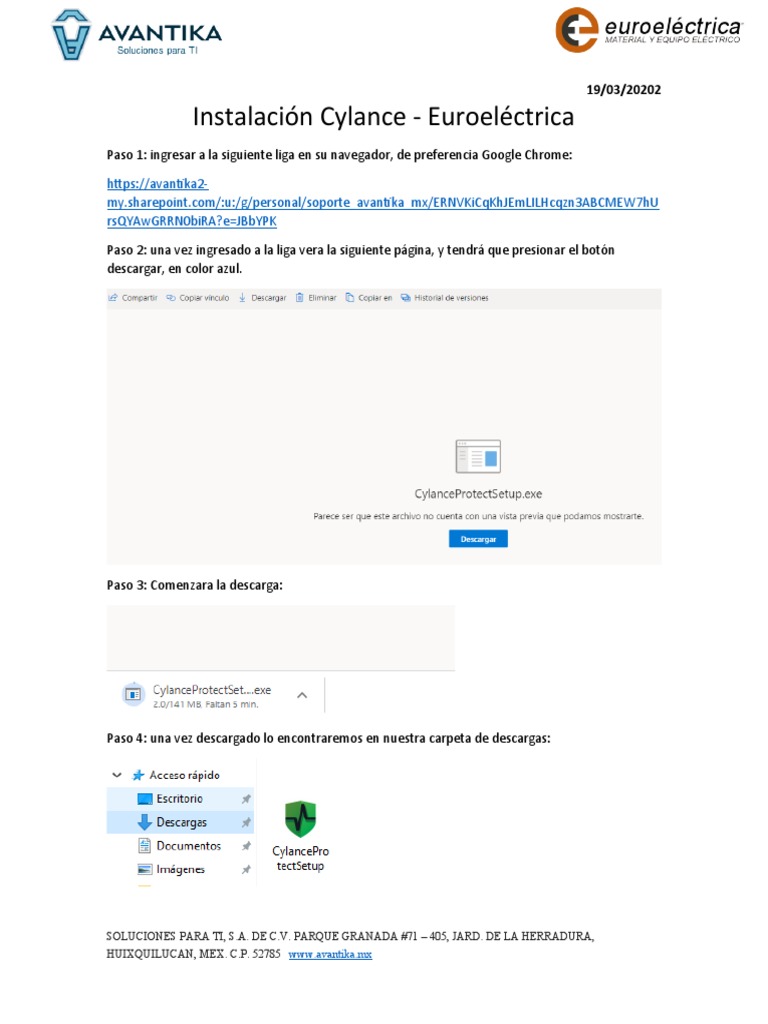 Manual Instalacion Cylance Euroelectrica | PDF