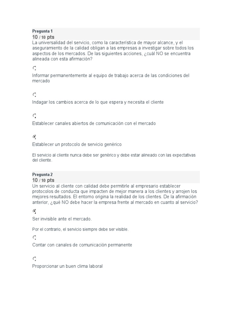 Actividad Evaluativa de Fundamentos de Servicio Al Cliente | PDF ...