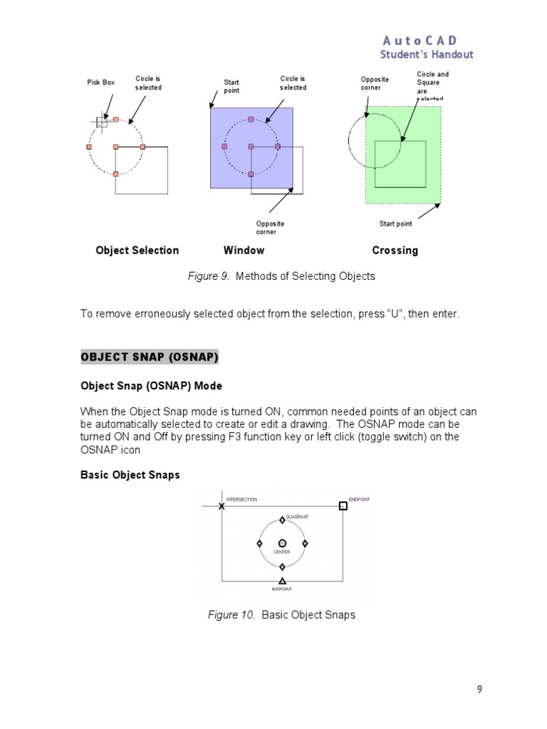 AutoCAD Student Handout Guide | PDF | Ellipse | Icon (Computing)
