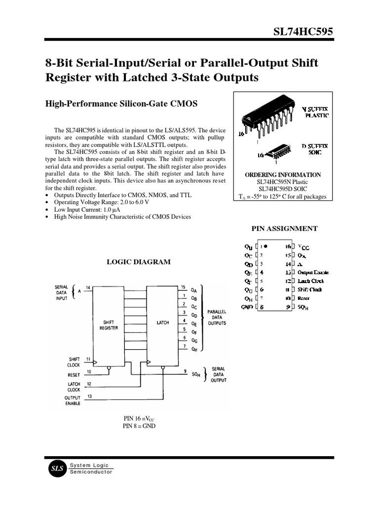 8-Bit Serial-Input/Serial or Parallel-Output Shift Register With Latched 3-State Outputs ...
