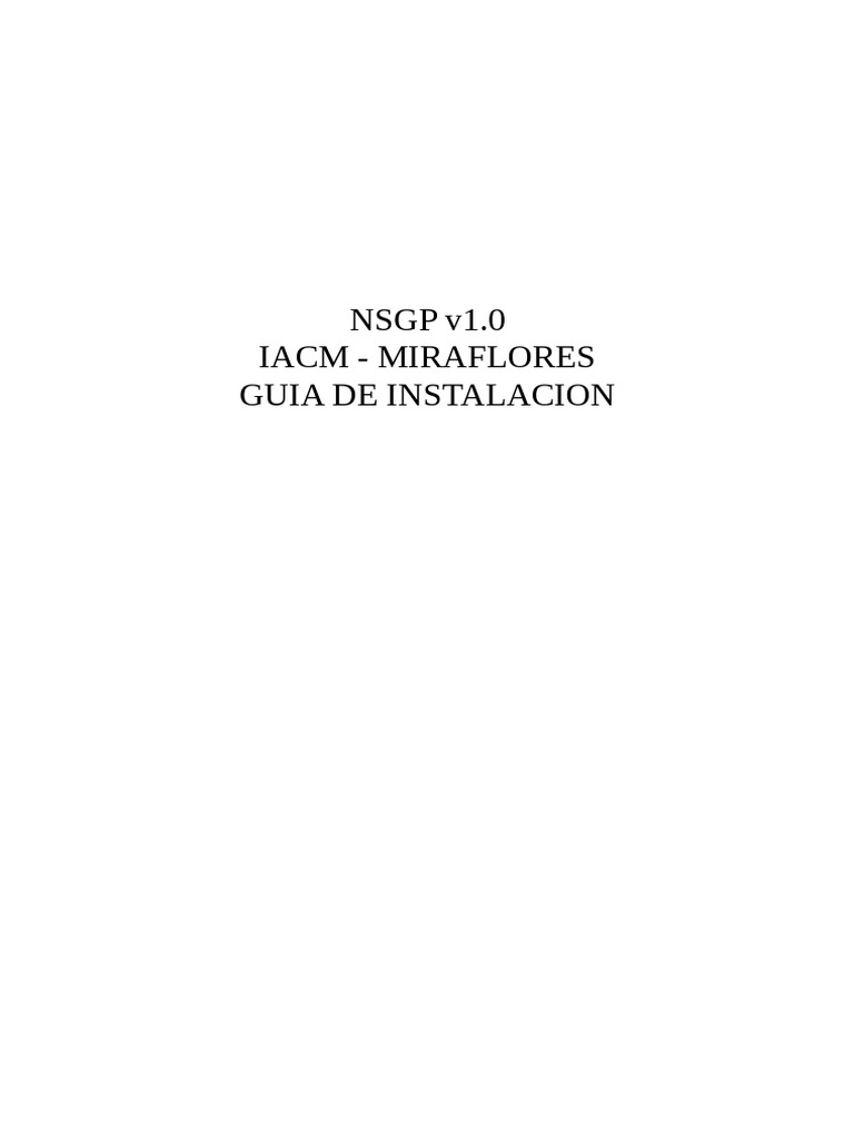 Guia - Install NSGP PDF | PDF | Usuario (informática) | Archivo de ...