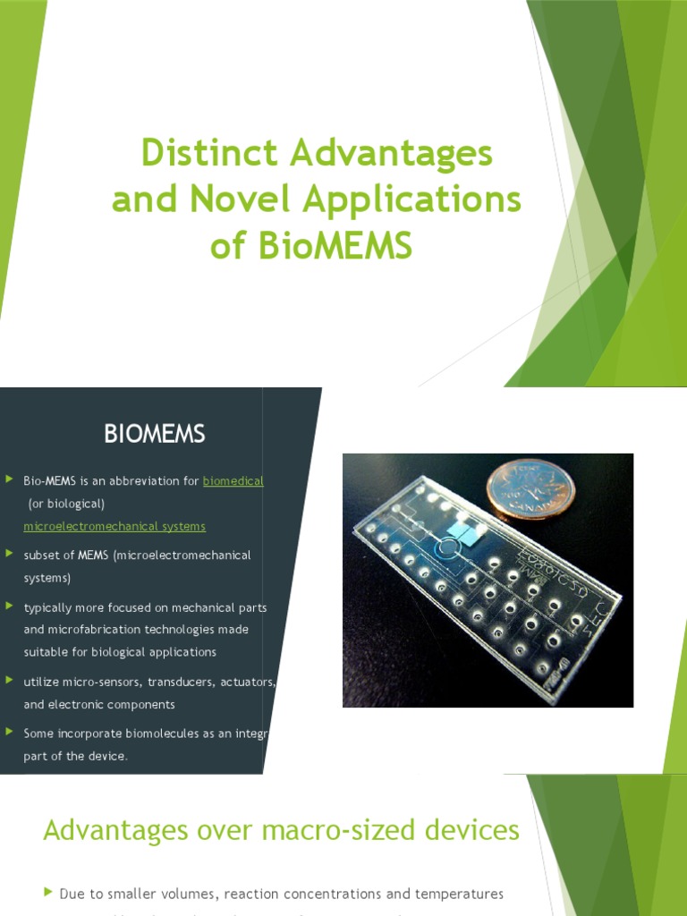 Distinct Advantages and Novel Applications of Biomems | PDF | Elisa ...