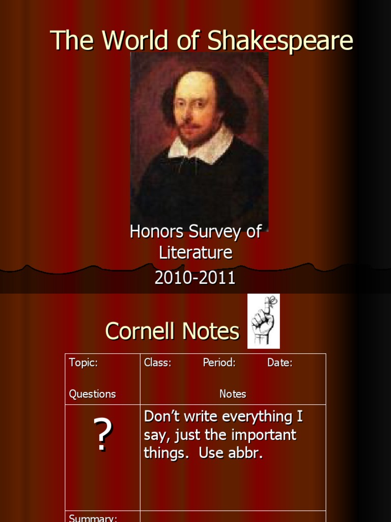 Shakespeare - Powerpoint Revised | PDF | William Shakespeare | Romeo ...