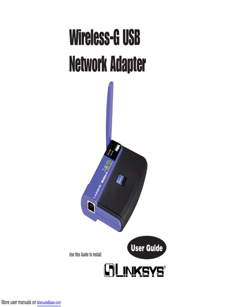 Wireless-G USB Adapter WUSB54G Manual | PDF | Wireless Lan | Wireless ...