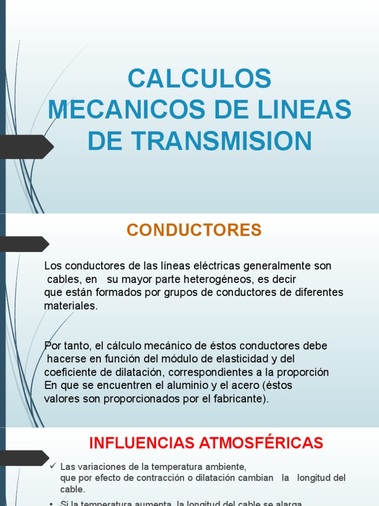 CALCULOS MECANICOS DE LINEAS DE TRANSMISION (Autoguardado) | PDF ...