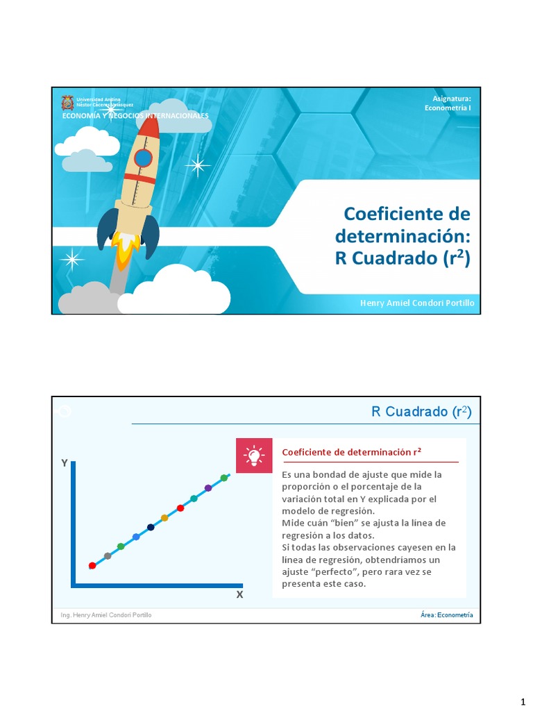 06 Coeficiente de Determinación - R Cuadrado | PDF | Coeficiente de ...