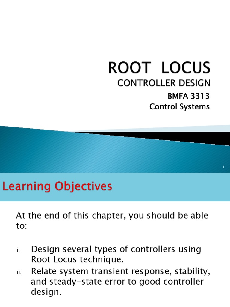 ROOT LOCUS - Controller Design PDF | PDF | Control Theory | Electrical Engineering