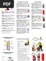 Triptico de Uso de Extintores | PDF | Incendios | Combustión