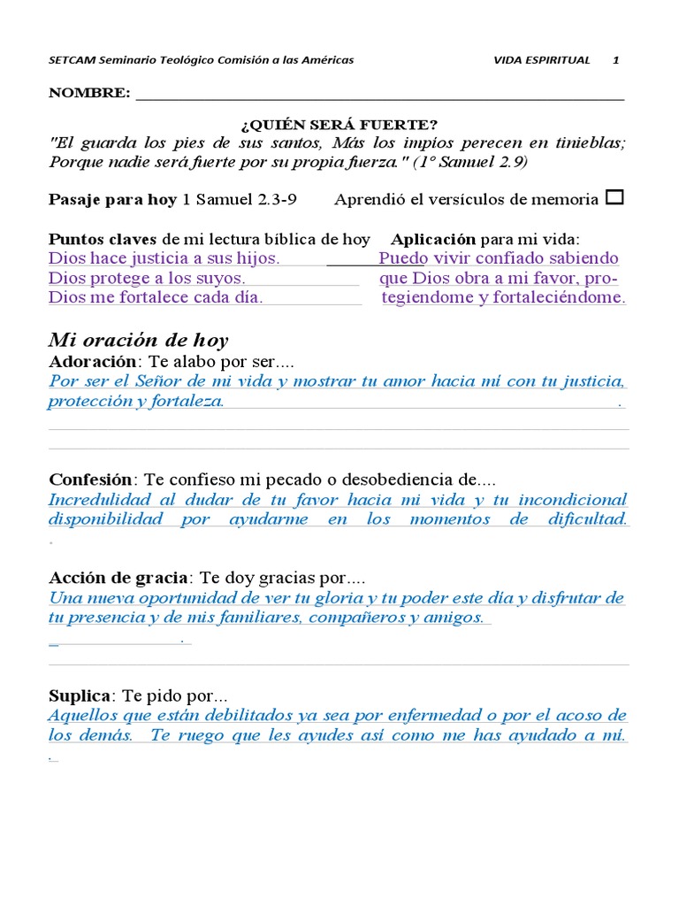 Guía para El Devocional Diario | PDF | Oración | Pecado