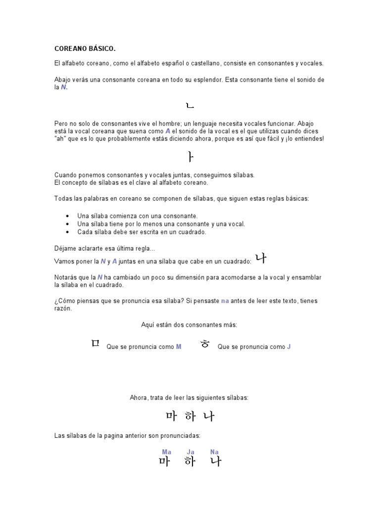 Coreano Básico | PDF | Semiótica | Lingüística