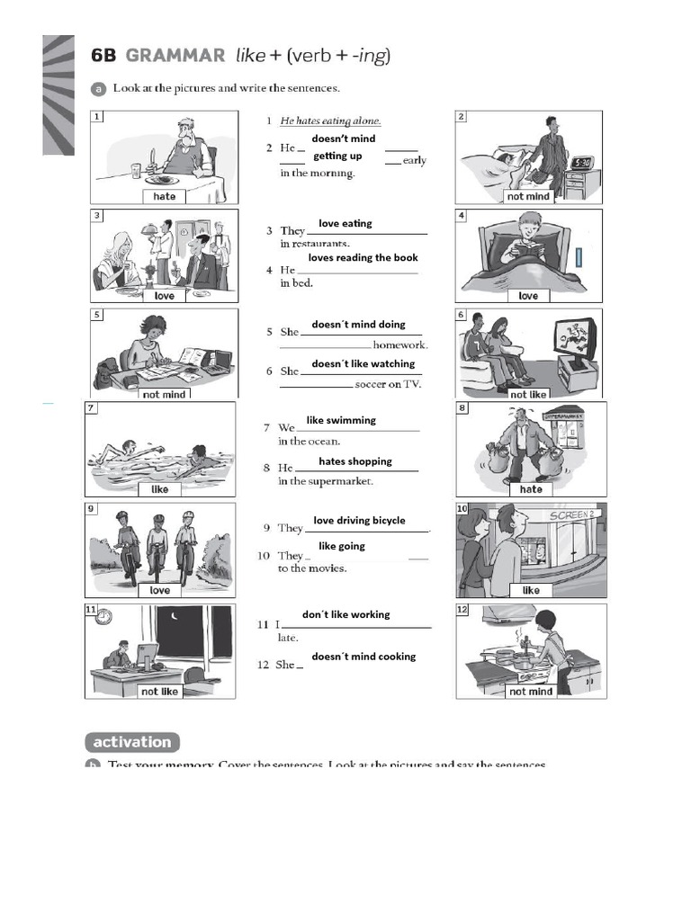 Grammar Practice Unit 6B | PDF