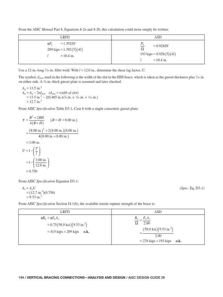 AISC Design Guide 29 - Vertical Bracing Connections - Analysis and ...