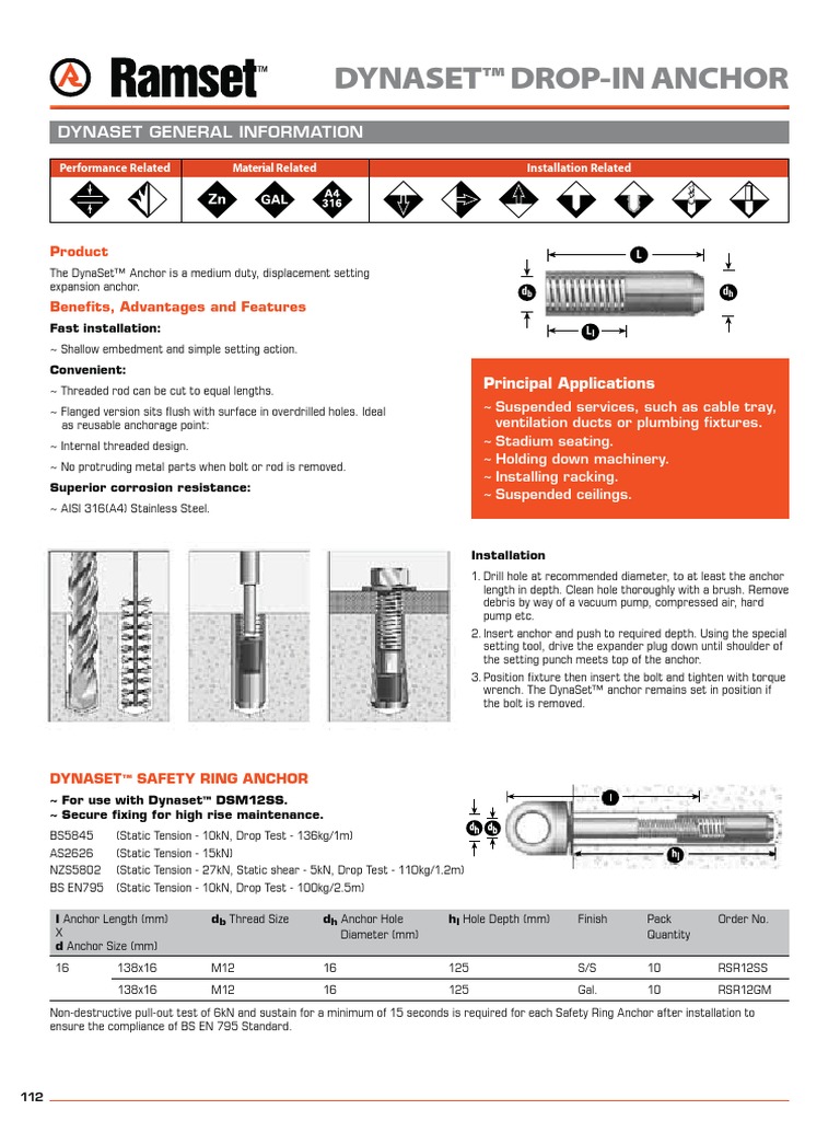 Ramset Dynaset | PDF | Strength Of Materials | Screw