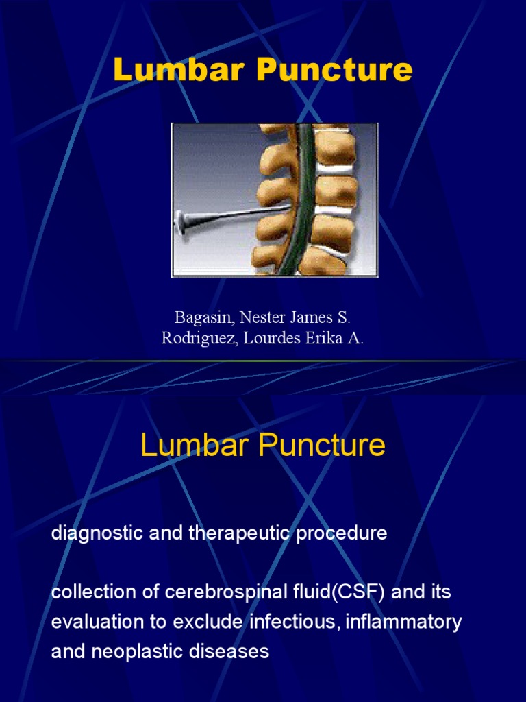 Lumbar Puncture | PDF | Meningitis | Nervous System