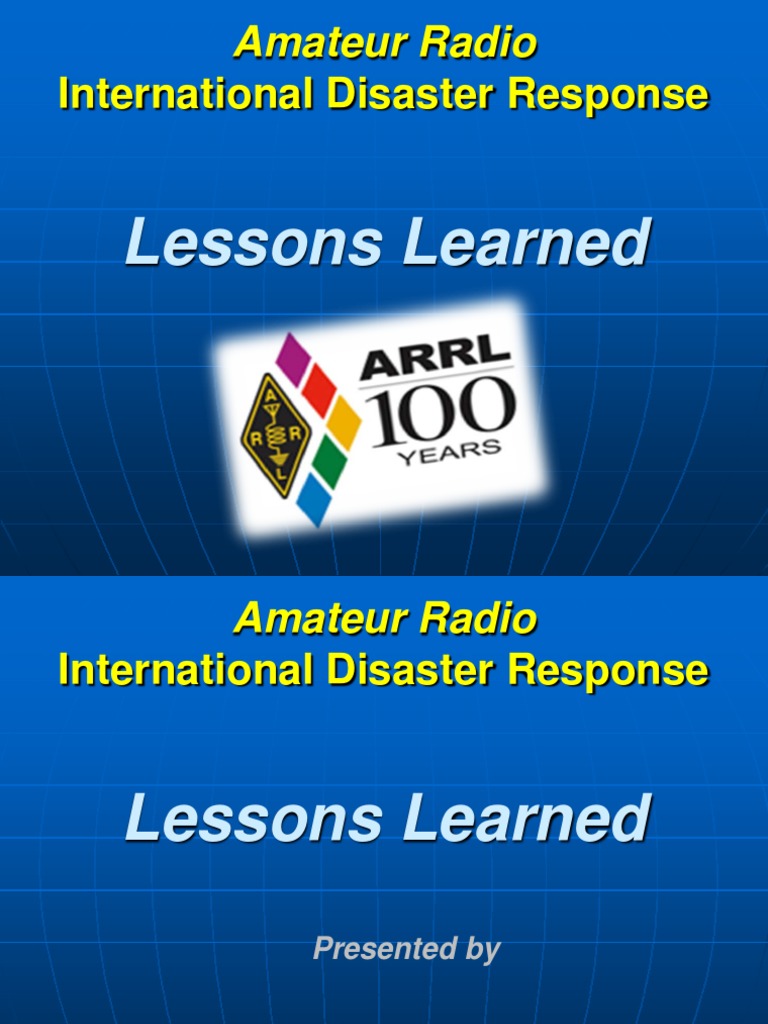 International Disaster Response: Amateur Radio | Download Free PDF ...