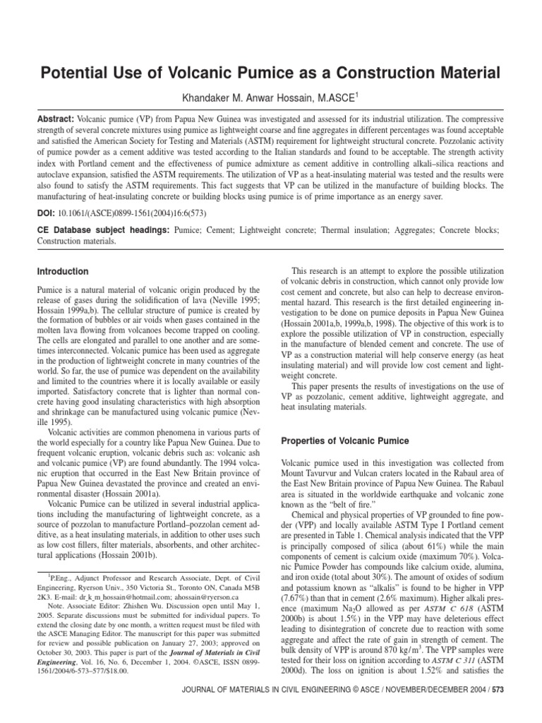 11-Potential Use of Volcanic Pumice As A Construction ...