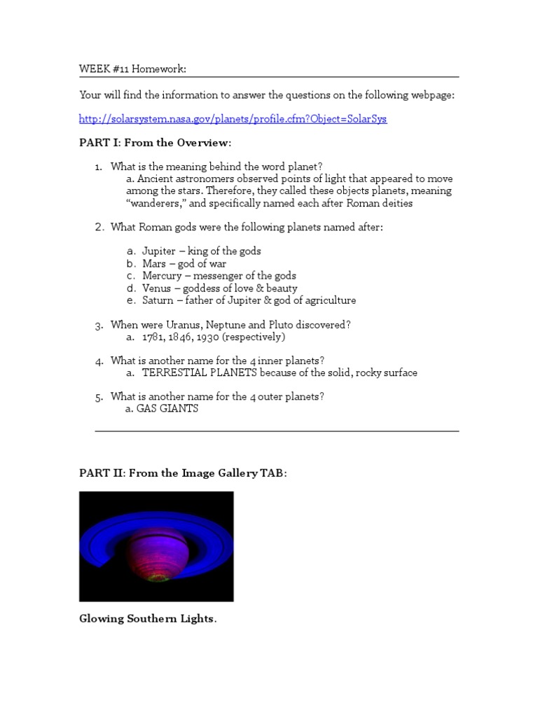 AStro WK11 Homework | PDF