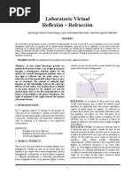 Experimento Fisica Refrexion | PDF | Reflexión (Física) | Refracción