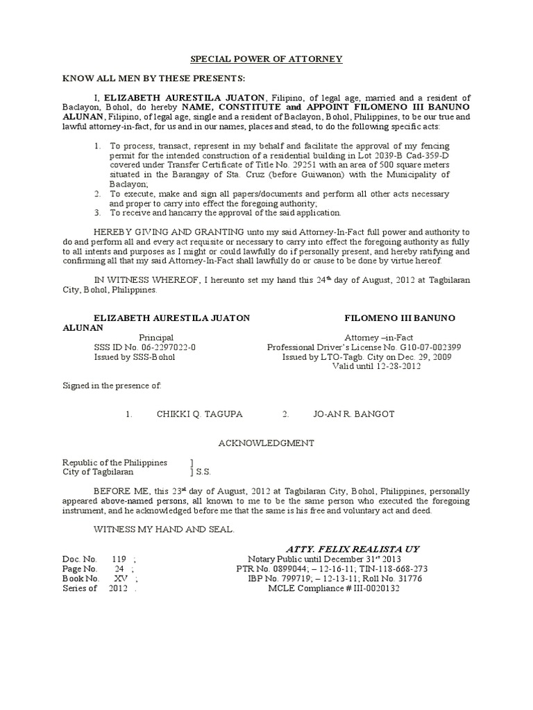 Spa - Apply Fencing Permit - Juaton | Download Free PDF | Power Of ...