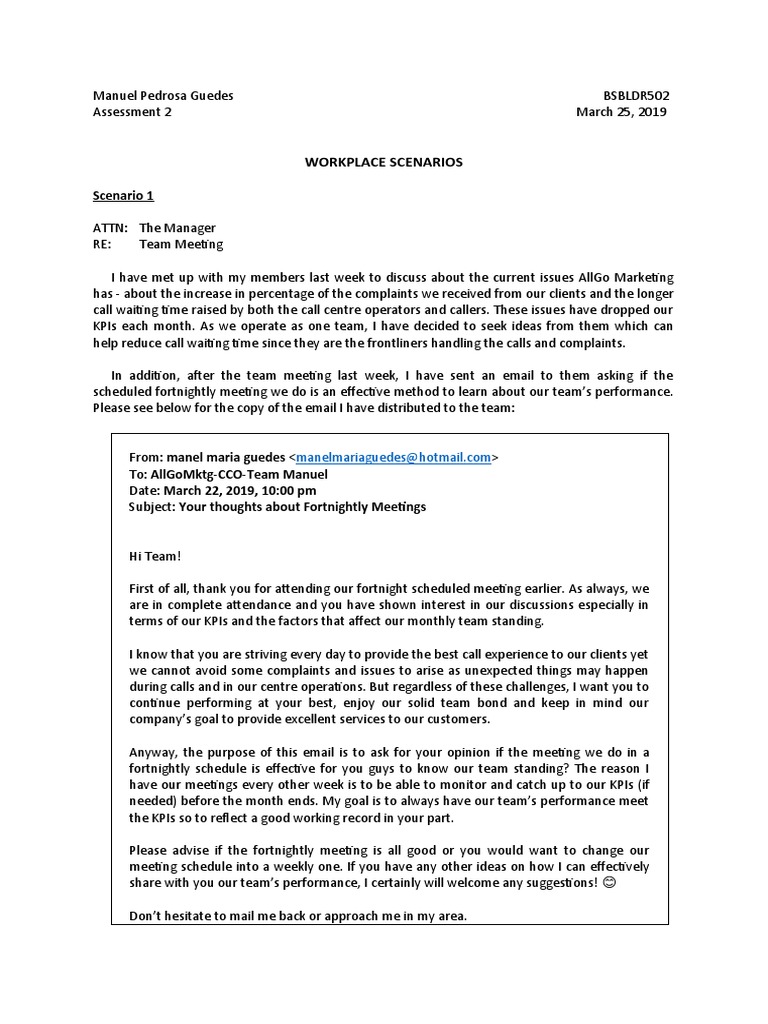 Workplace Scenarios: Scenario 1 | PDF | Disability | Recruitment