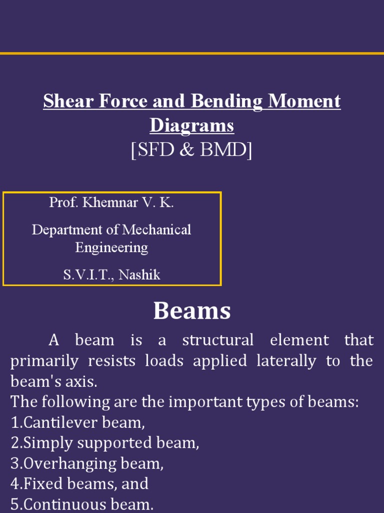 SFD & BMD | PDF | Bending | Beam (Structure)