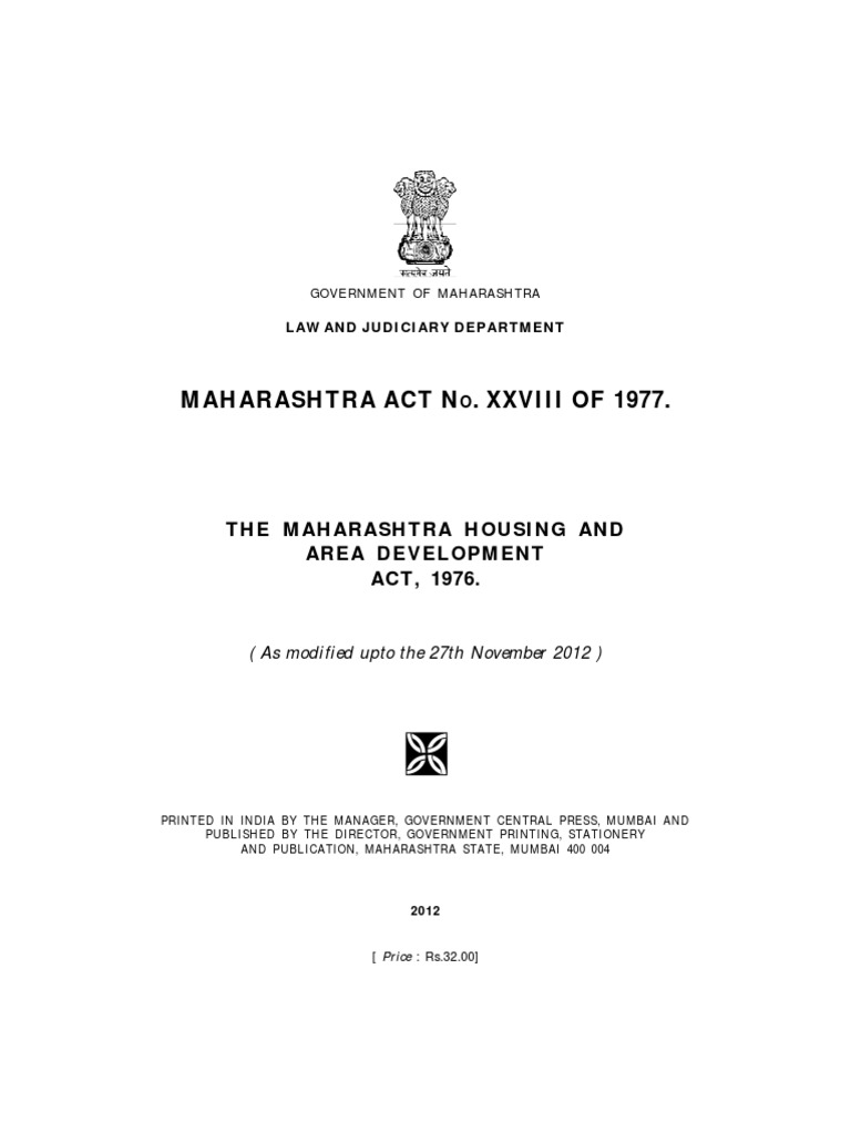 Mhada 1976 PDF | PDF | Eminent Domain | Government Information