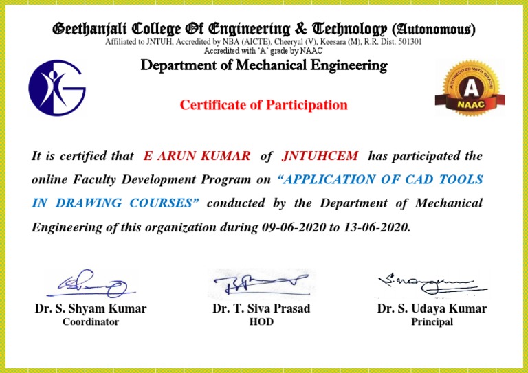 Geethanjali College of Engineering & Technology | PDF