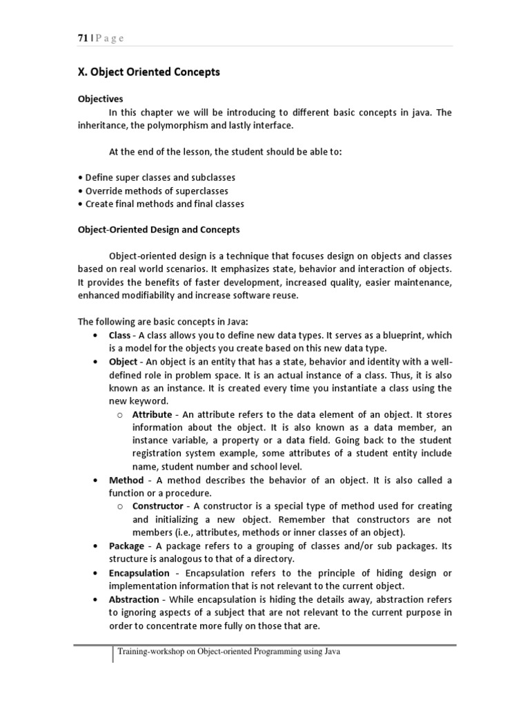 10 Object Oriented Concept | PDF | Inheritance (Object Oriented Programming) | Class (Computer ...