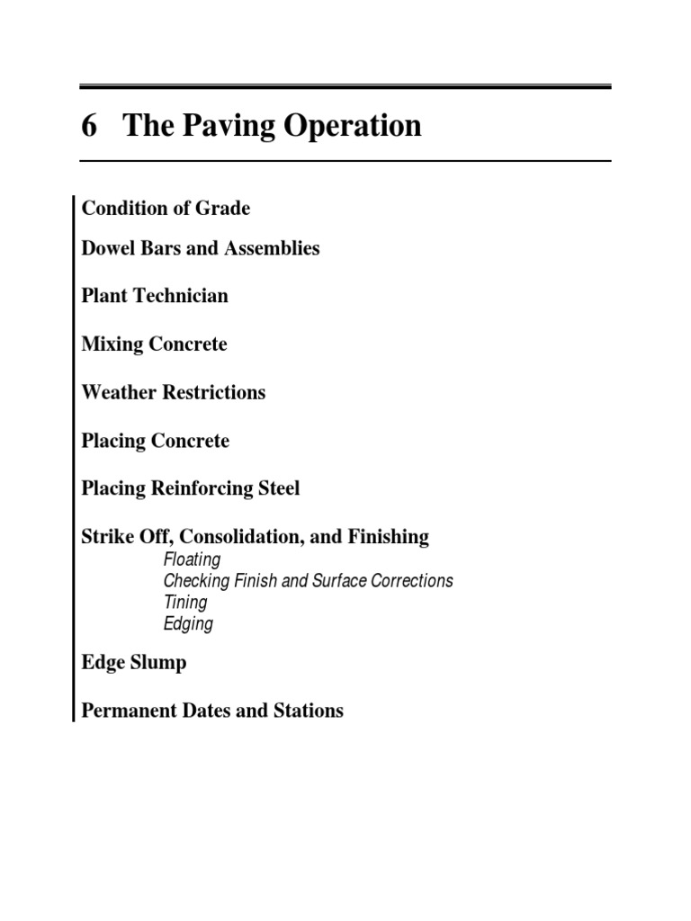 Paving Operation | PDF | Concrete | Building Engineering