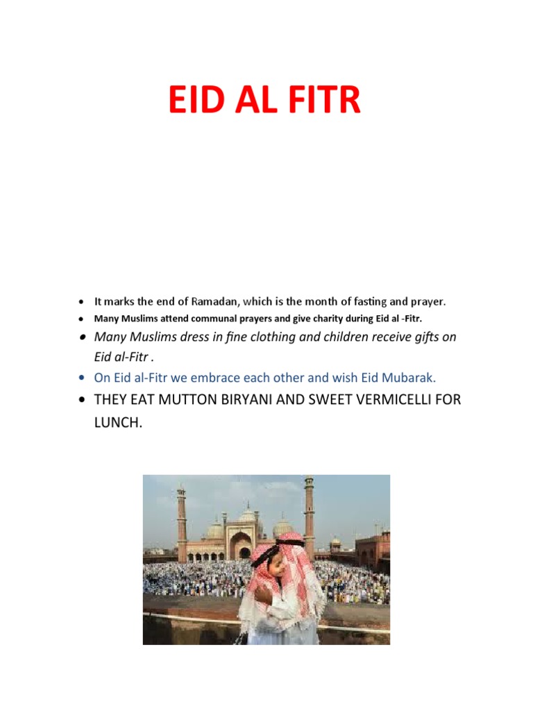 Eid al-Fitr Celebrations Explained | PDF