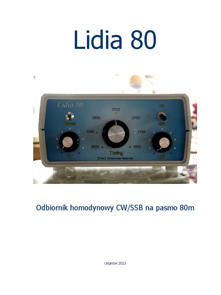 Instrukcja Lidia-80 - Ok | PDF