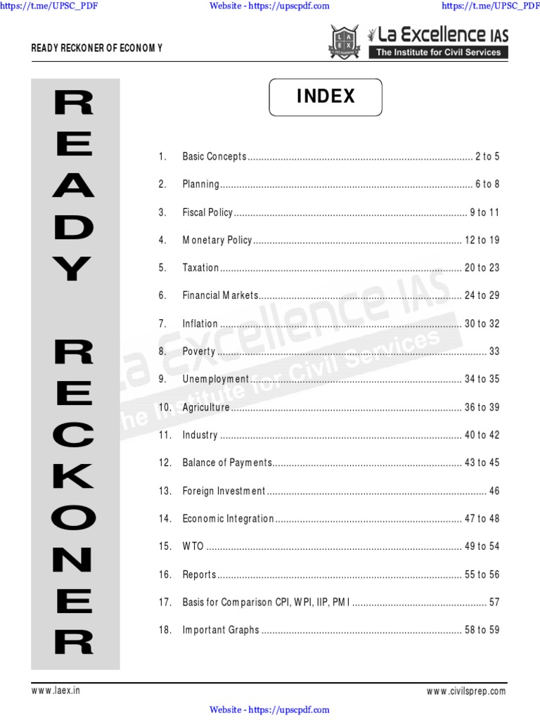 Economy Ready Reckoner | Download Free PDF | Measures Of National Income And Output | Gross ...