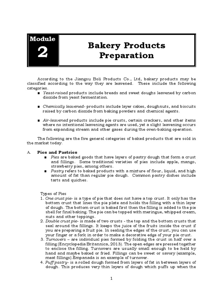 Module 2 Bread and Pastry | PDF | Breads | Dough