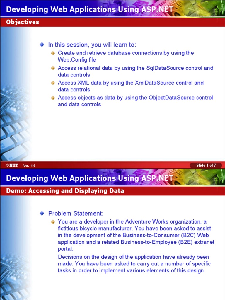 07 ASP - NET Session10 | PDF | Web Application | Databases