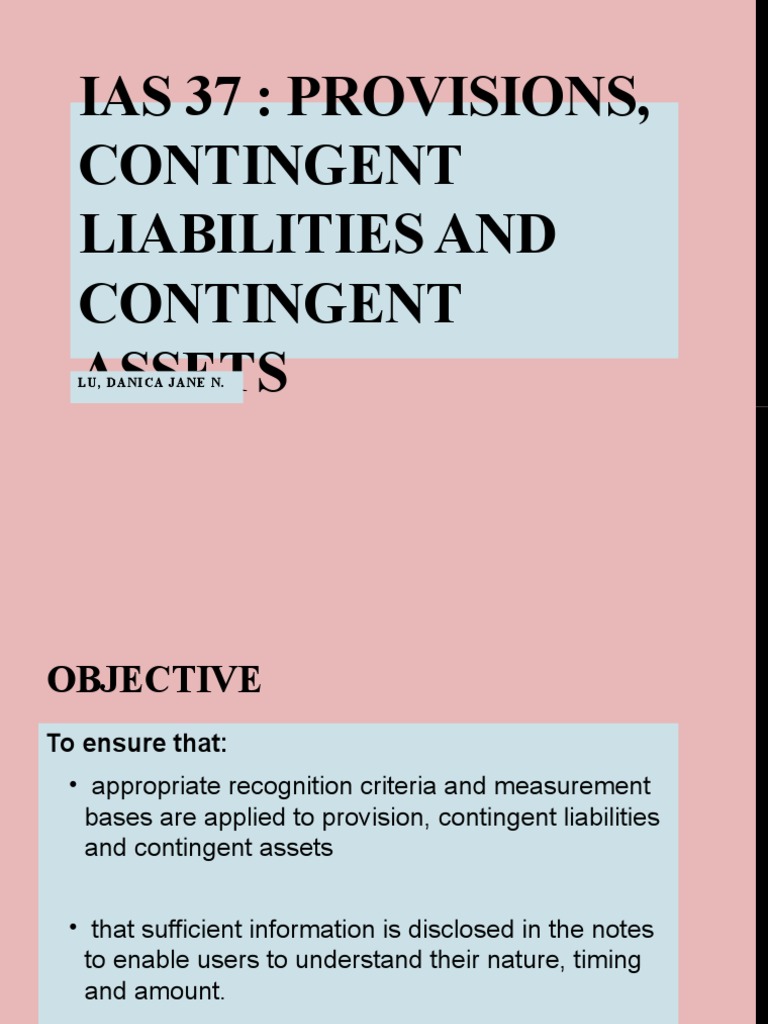 Ias 37 | PDF | International Financial Reporting Standards | Risk
