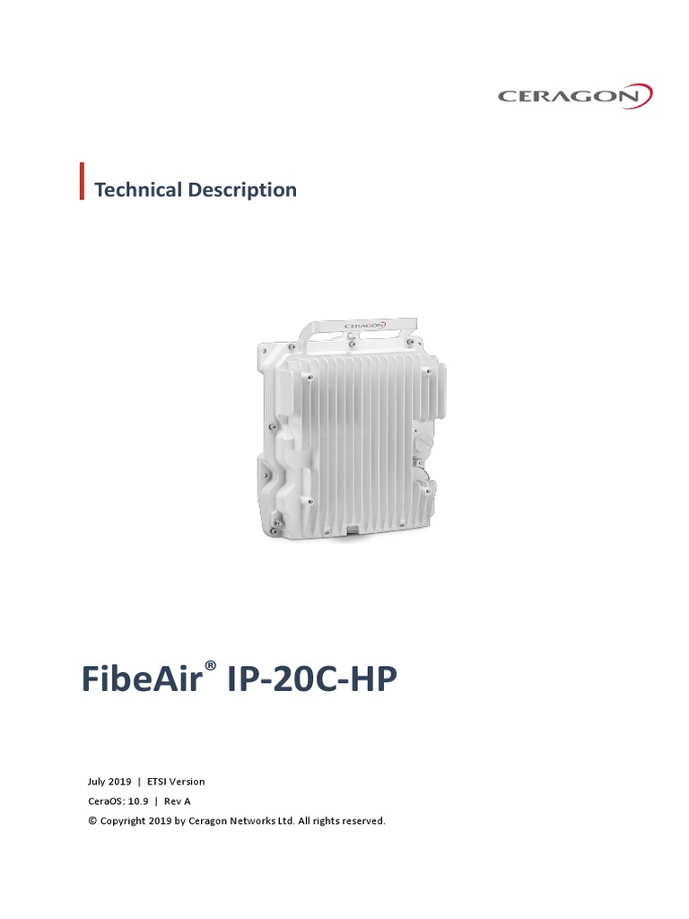 Ceragon FibeAir IP-20C-HP Technical Description 10.9 ETSI Rev A | PDF ...
