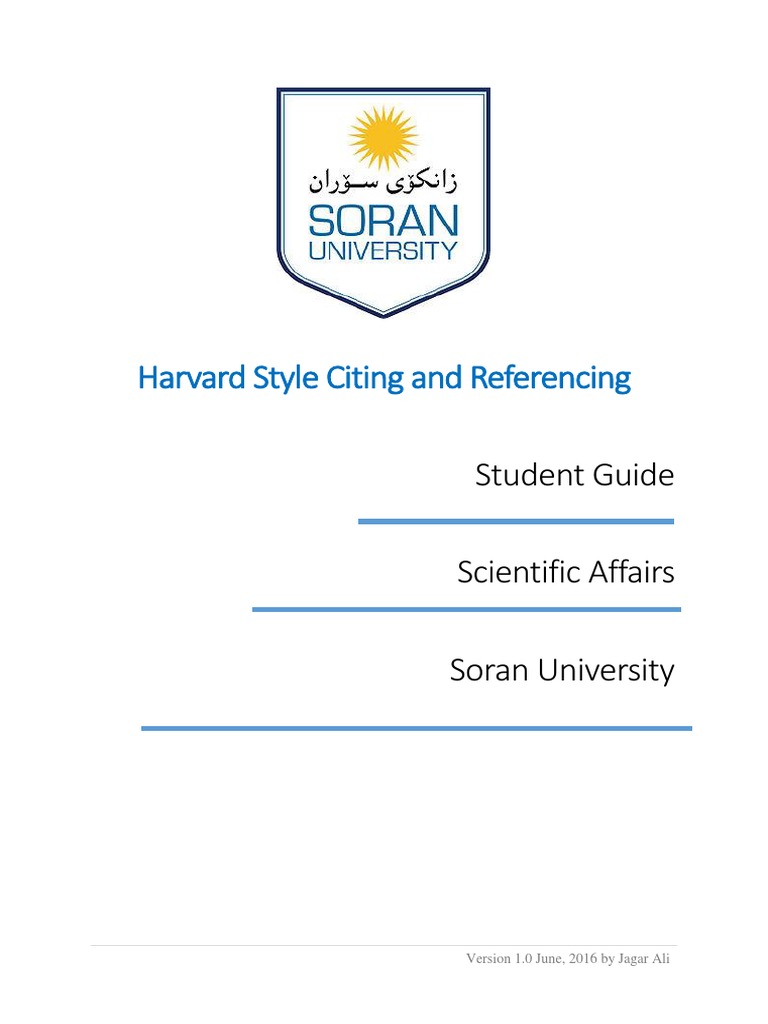 Harvard Style Citing Guide for Students | PDF | Citation | Thesis