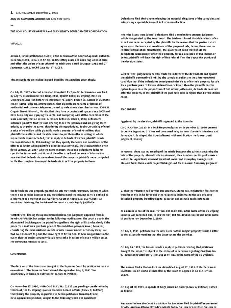 Oblicon Cases | PDF | Demurrer | Offer And Acceptance