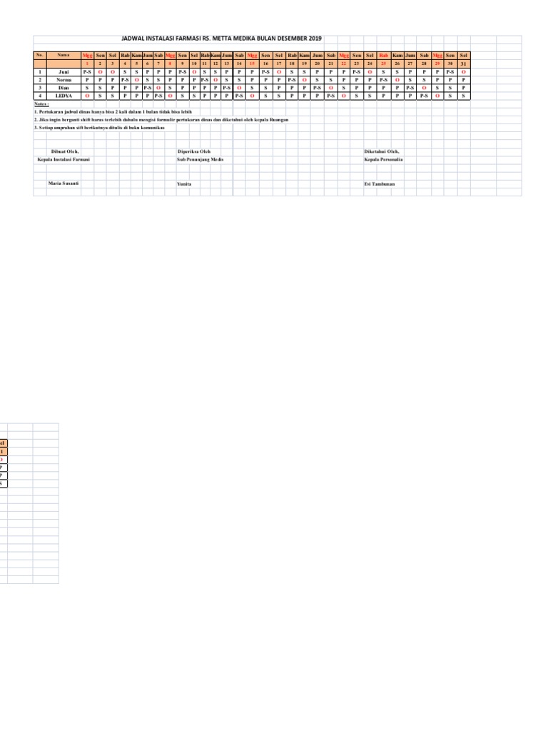 Jadwal CSSD Des | PDF