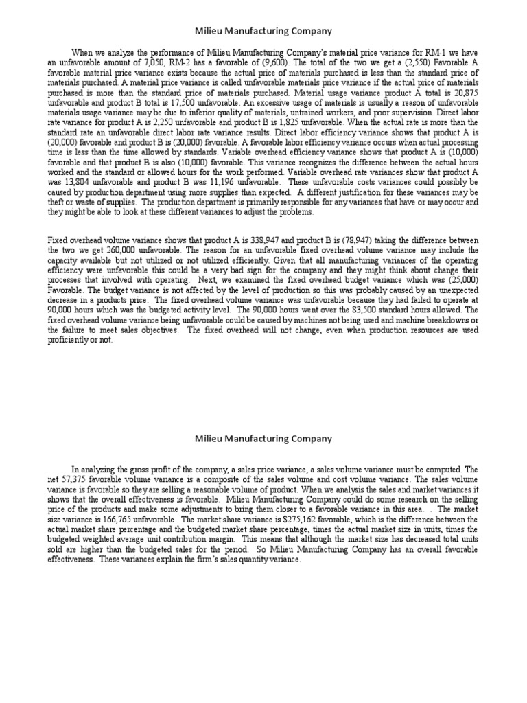 Milieu Project Write-Up | PDF | Prices | Sales