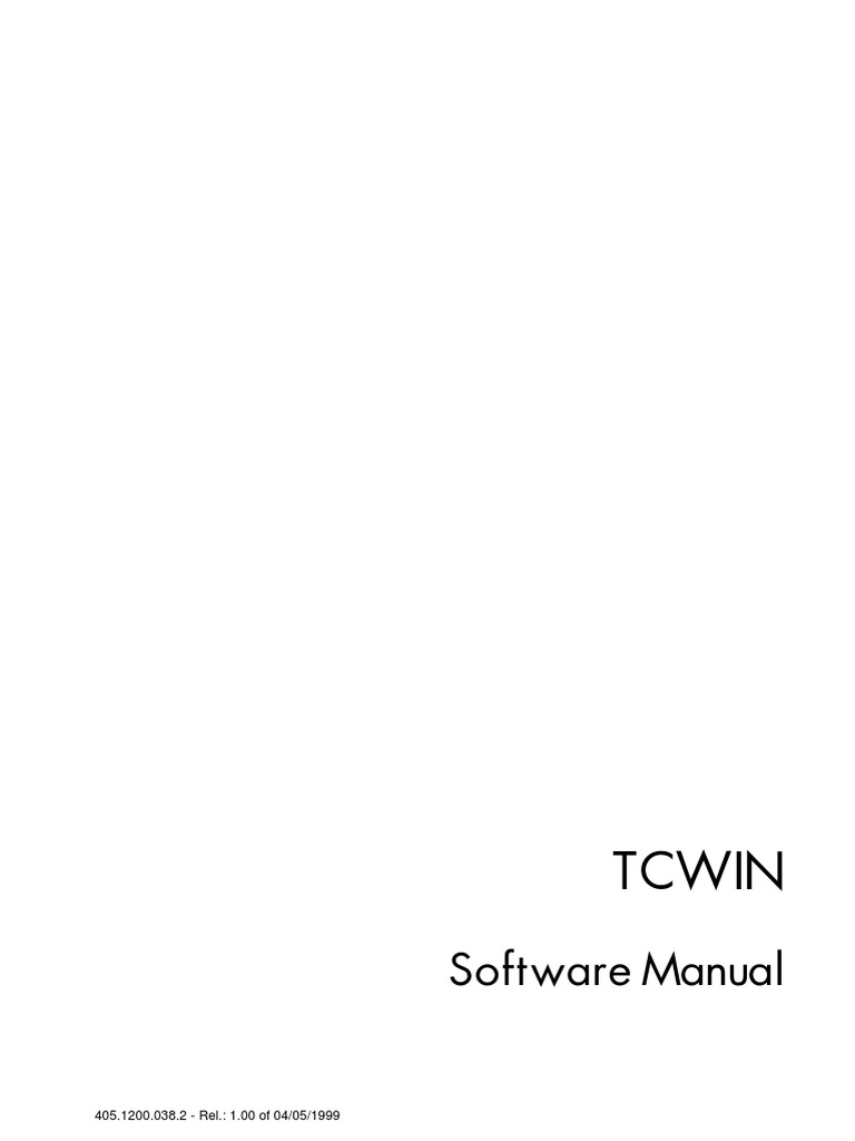 Tcwin: Software Manual | PDF | Database Index | Menu (Computing)