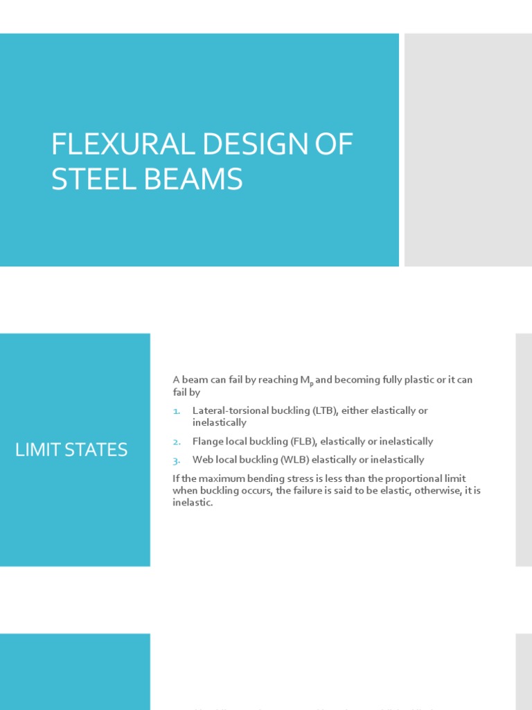 Flexural Design of Steel Beams | PDF | Buckling | Strength Of Materials