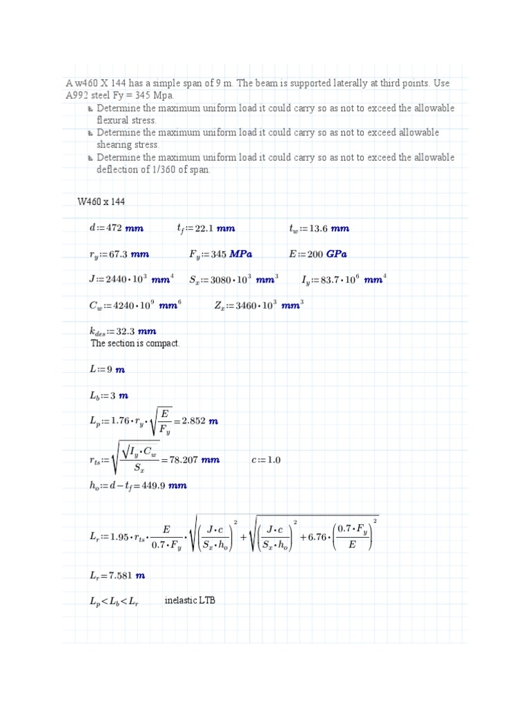 DEflection | PDF | Structural Engineering | Solid Mechanics