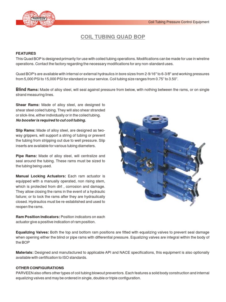 03 Coil Tubing Pressure Control Equipmen | PDF | Pipe (Fluid Conveyance ...