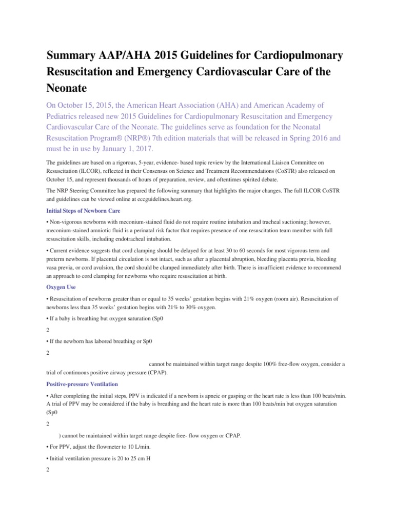 2015 NRP 7th Edition Primer PDF | PDF | Cardiopulmonary Resuscitation ...